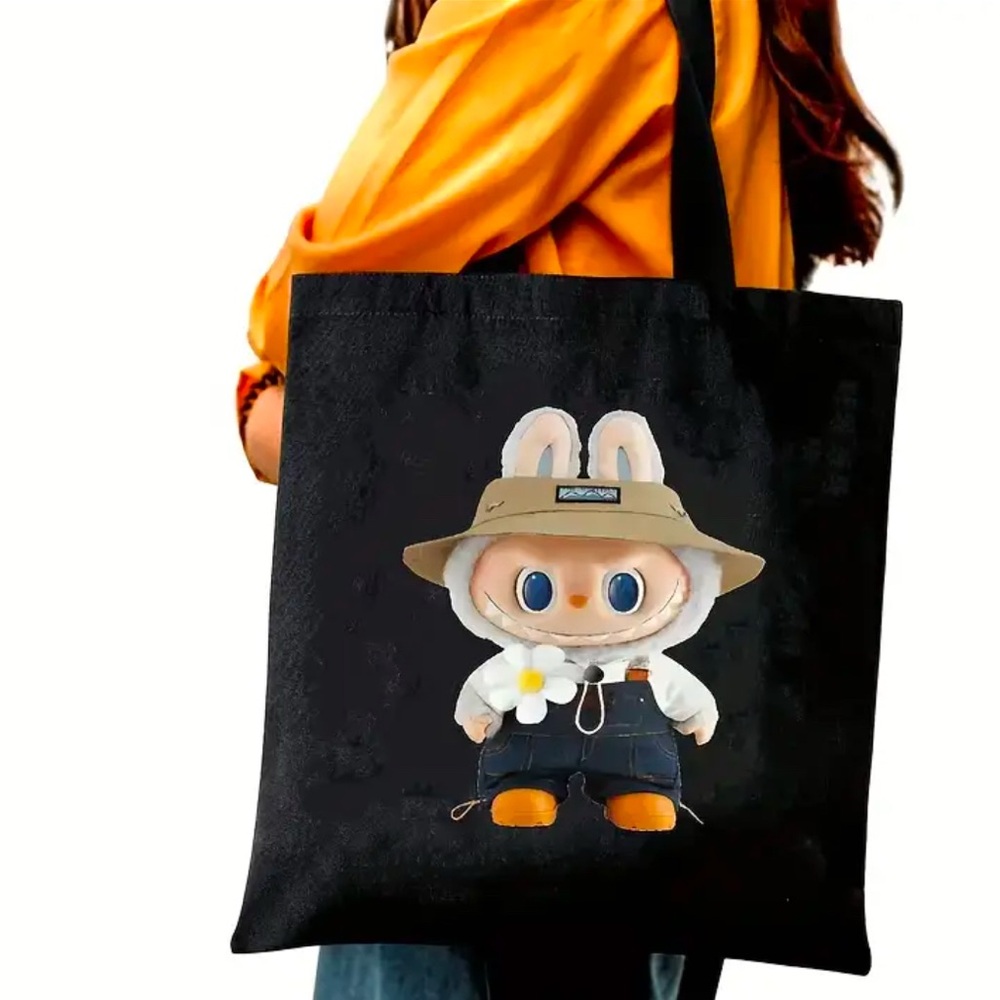 Labubu Canvas Tote Bag - Gem